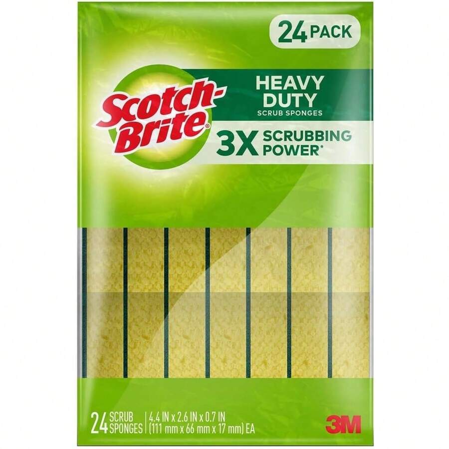 Scotch-Brite Heavy Duty Scrub Sponges Individually Wrapped (24 Count ...