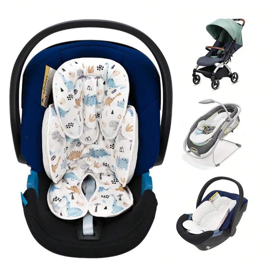 Infant Car Seat Insert, 2-In-1 Detachable Mesh Baby Carseat Head & Body ...