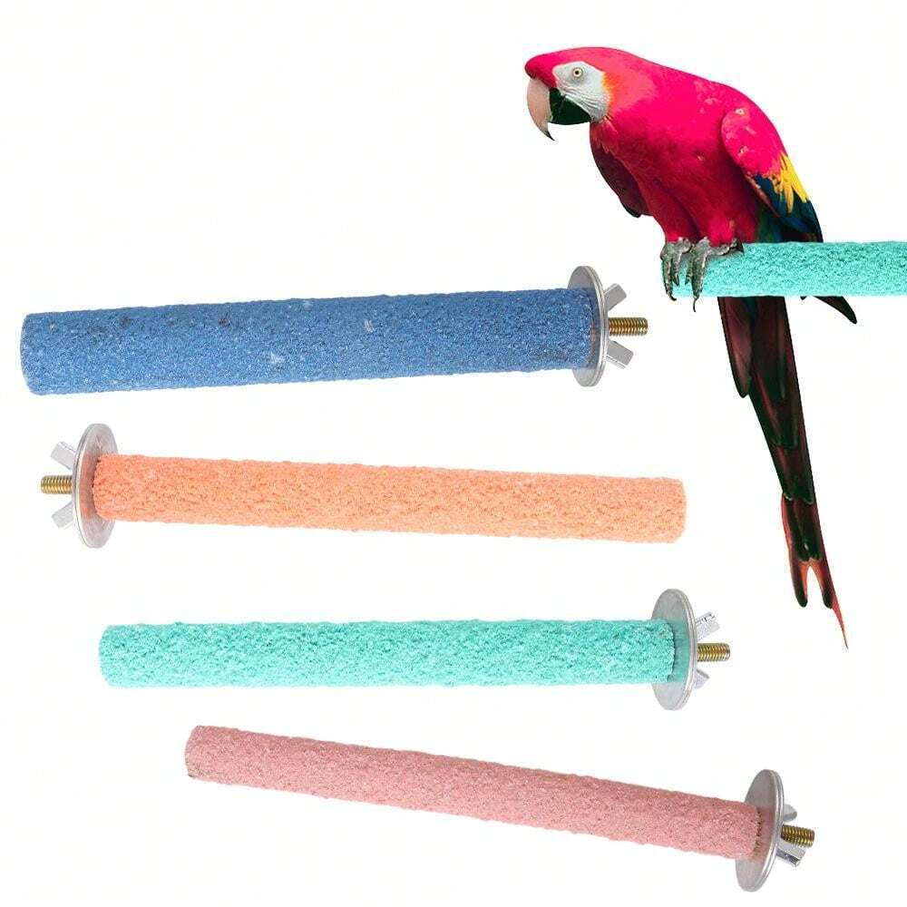 2pcs Random Color Bird Claw Beak Grinding Bar Standing Stick Parrot ...