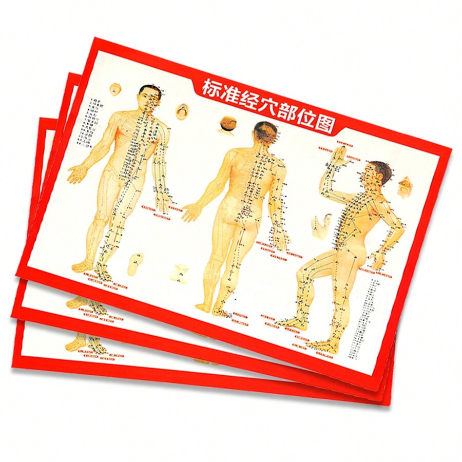 Acupuncture And Moxibustion Meridian Chart Massage Acupoint Chart With ...