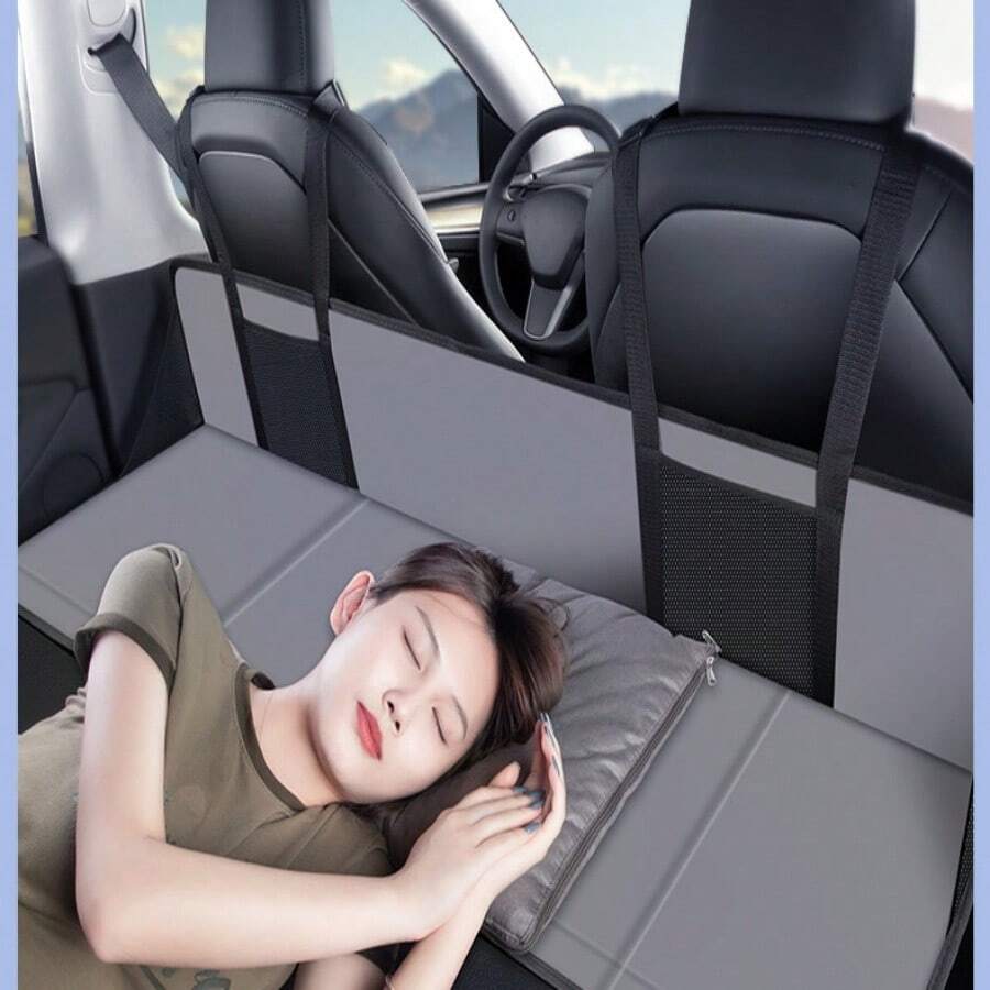 Grey Car Bed Headboard Barrier, Non-Inflatable Portable Car Sleeping ...