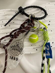 1pc Fashion Creative Badminton Keychain Diy Bag Pendant Cute Accessory ...