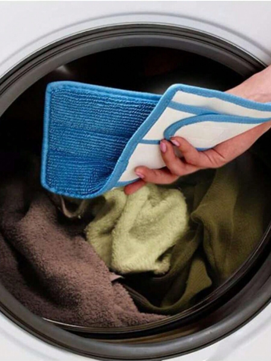 1pc Flat Mop Cloth With Ultrafine Fibers, Replacement Mop Head For Spin ...