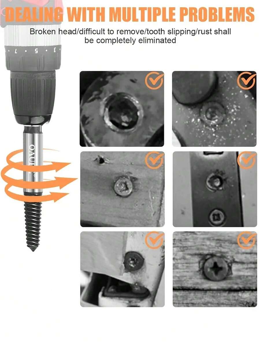 5pcs Broken Wire Take Out Device Screws Slip Wire Broken Head Water Pipe Broken Pipe Universal ...