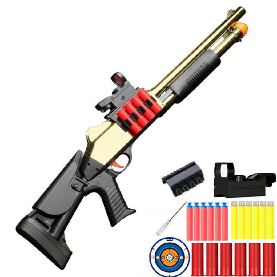 30 In Airsoft Manual Loading Dart Blaster, Shell Ejecting Toy Foam Blaster Shooting Play Model ...