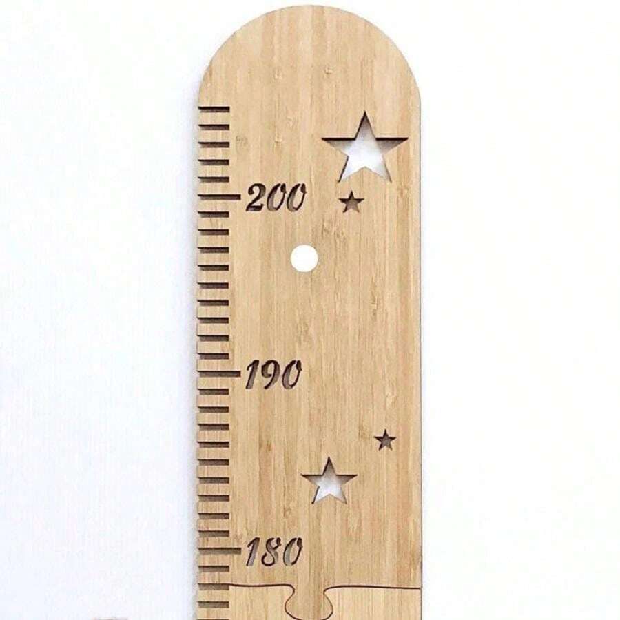 1pc Children's Wooden Height Ruler, Wooden Star Shaped Growth Chart For ...