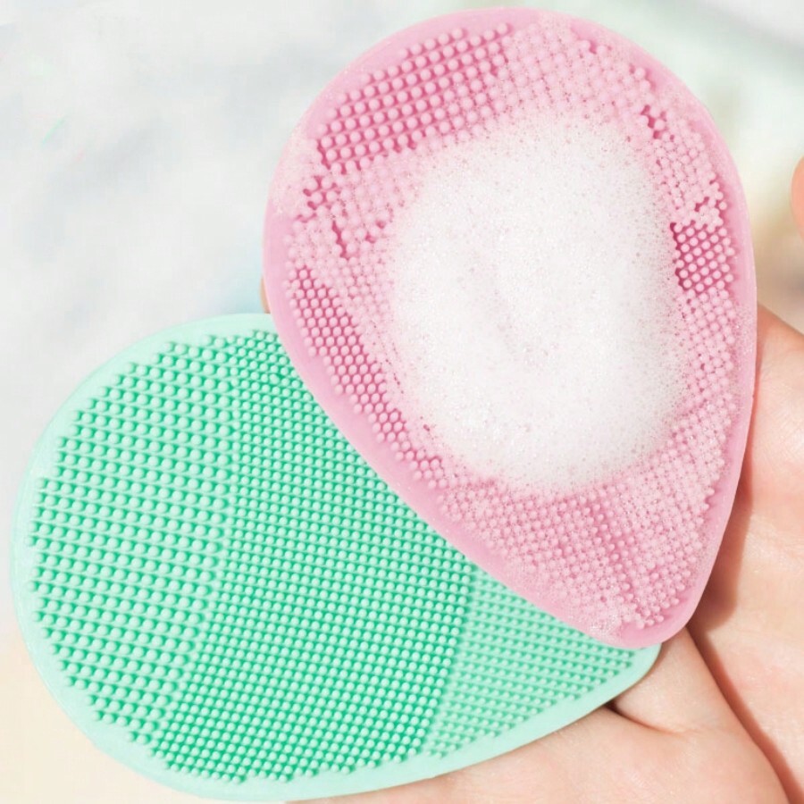 Silicone Facial Scrub, Water Droplet Shaped Facial Massage Brush ...