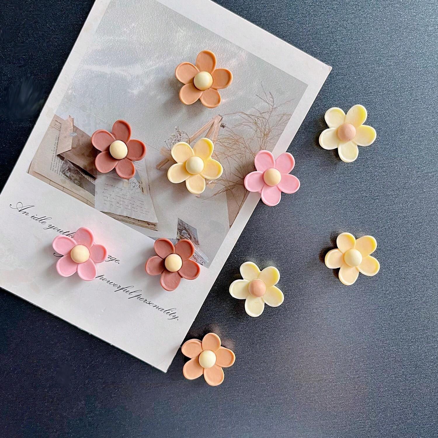 5/10pcs Flower Fridge Magnets, Refrigerator Magnets Cute Decorative ...