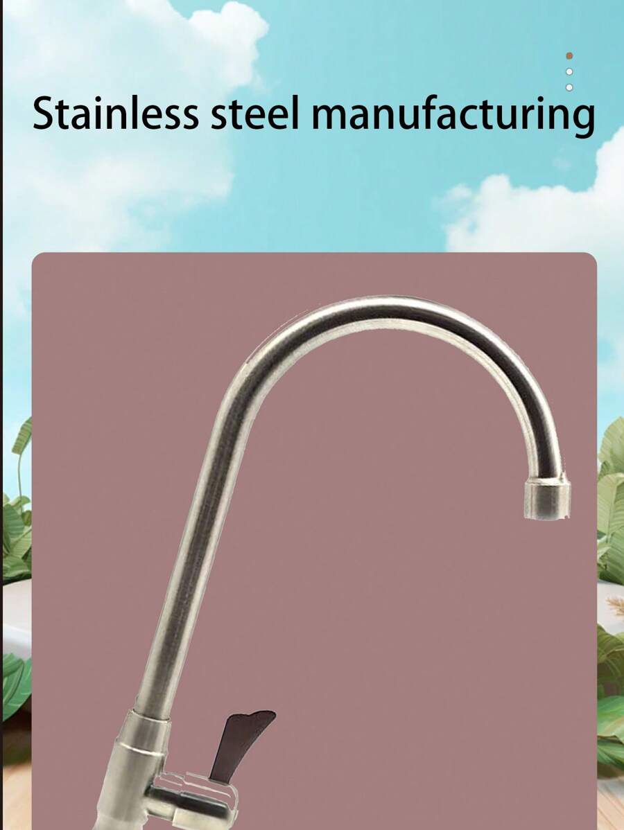 Stainless Steel 304 Kitchen Sink Faucet, Extra Long Mop Pool Faucet ...