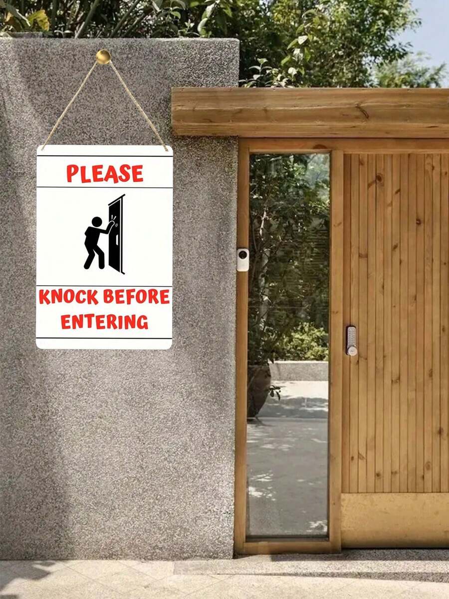 1pc Gentlemen Warning Sign Decorative Wooden Plaque, Retro Decorative ...