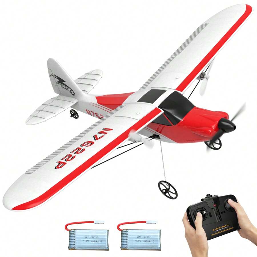 EXHOBBY VOLANTEXRC RC Airplane Control 2.4Ghz 2CH 400mm Wingspan Fixed ...