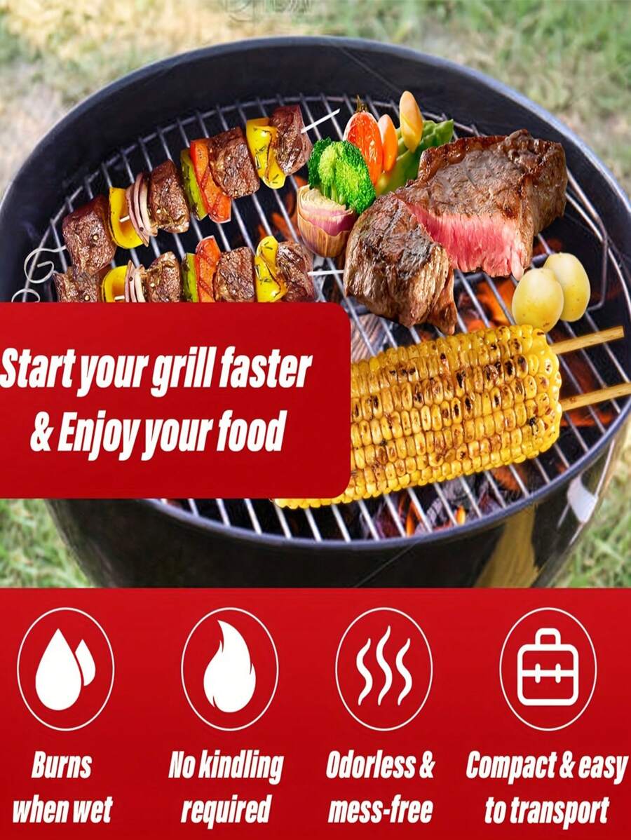 10 pezzi Accendini di carbone per tutte le condizioni meteorologiche - Senza fumo, inodore ...