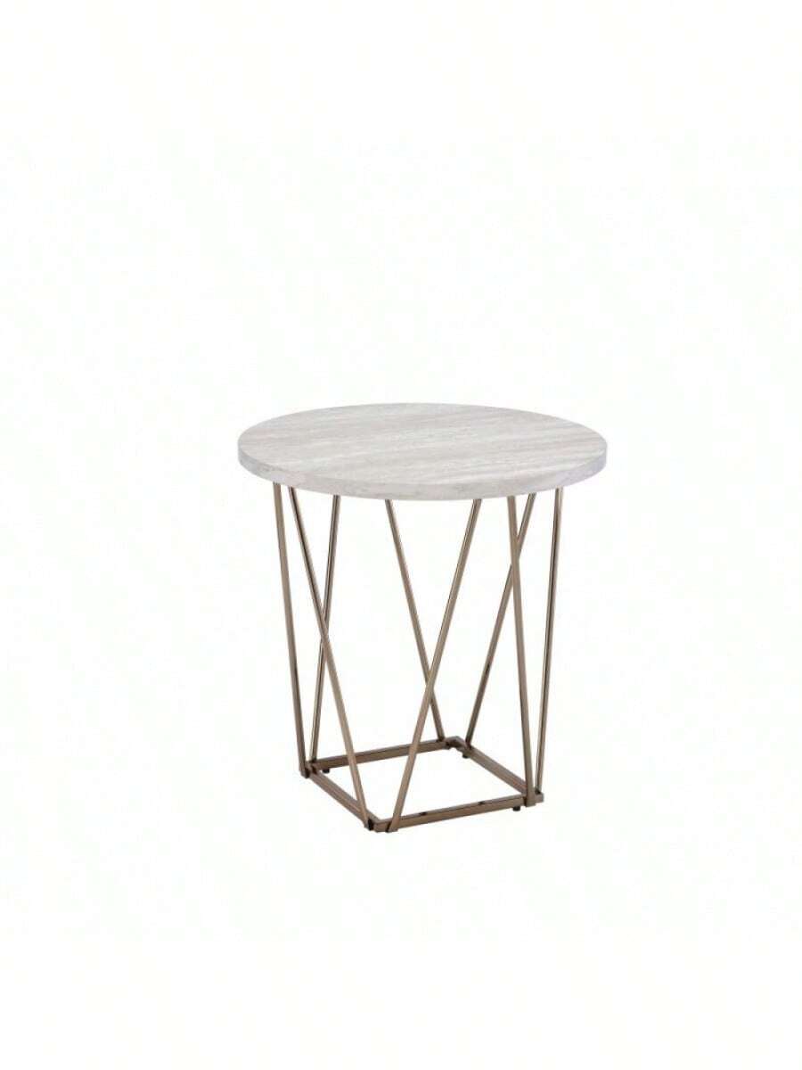 Rowyn - Faux Marble Top End Table - Gray | SHEIN USA
