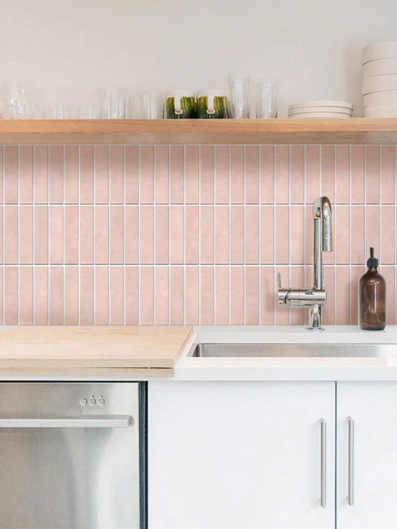 3D Decorative Tile Stickers, 3D Green Mosaic Peel And Stick Wall Tiles ...