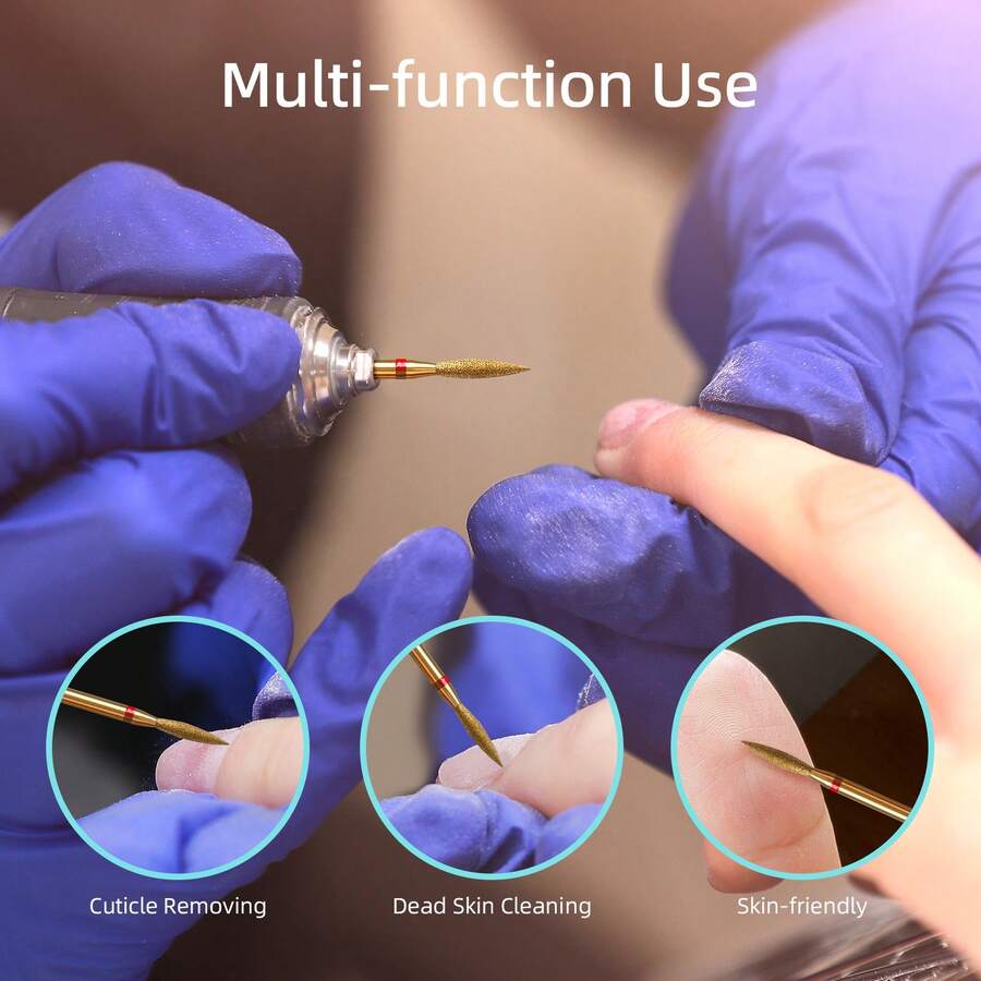 hytoos Cuticle Clean Nail Drill Bit, Titanium Russian Nail Bits ...