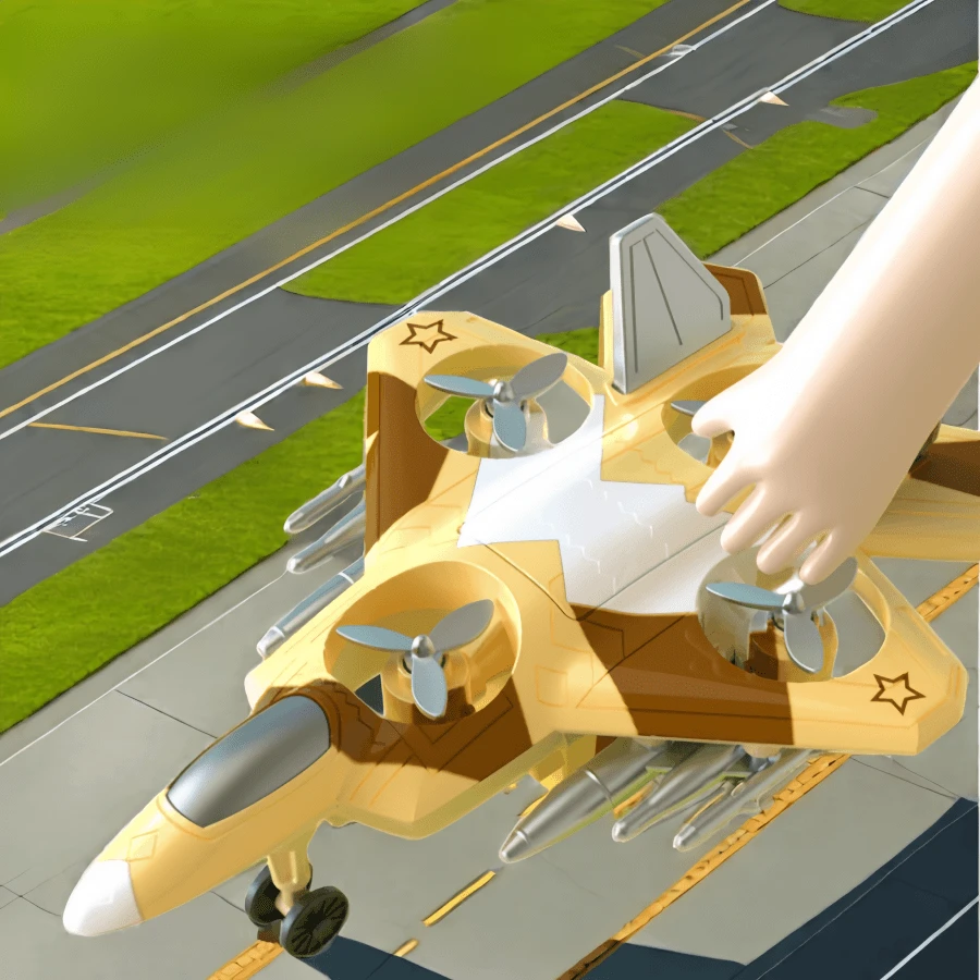 Inertial Gliding Airplane Toy, Double Inertial Glide With 360-Degree ...