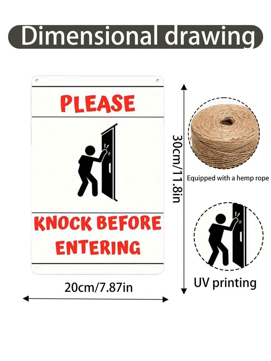 1pc Gentlemen Warning Sign Decorative Wooden Plaque, Retro Decorative ...