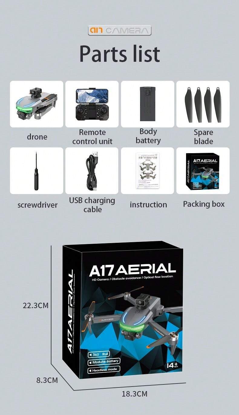 New A17 Brushless Drone High Definition Aerial Photography Four Axis ...