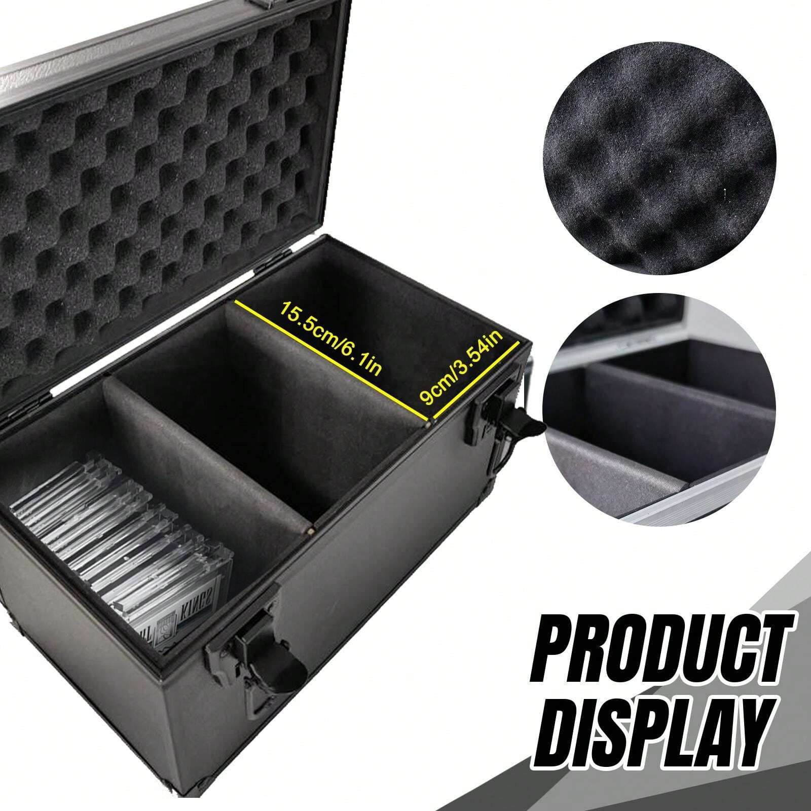 1pc 3-Row Graded Trading Cards Storage Box For PSA CSG BGS SGC Card ...