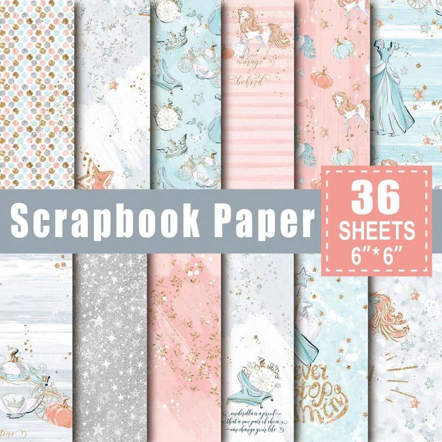 36 Sheets Scrapbook Paper Pad In 6*6'', Art Craft Pattern Paper For ...