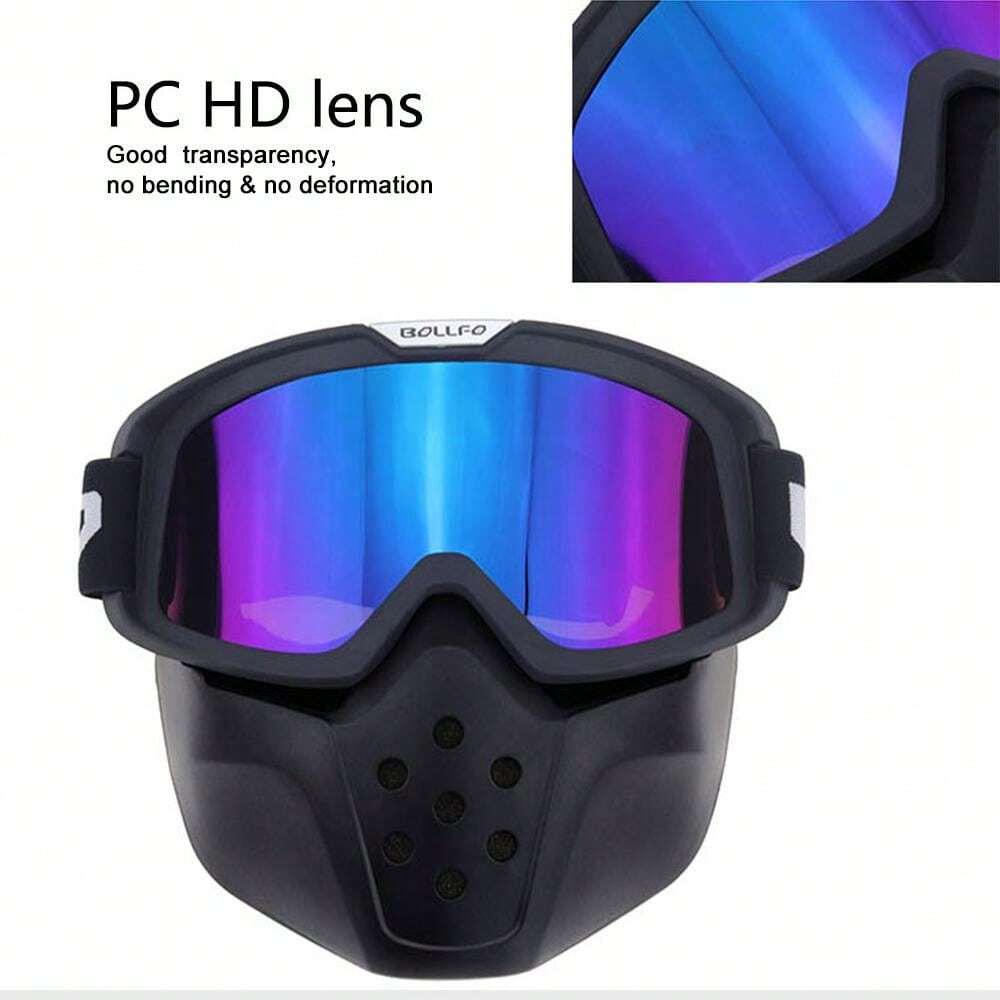 Motorcycle Goggles Paintball Mask, Detachable Face Mask Dirt Bike ...
