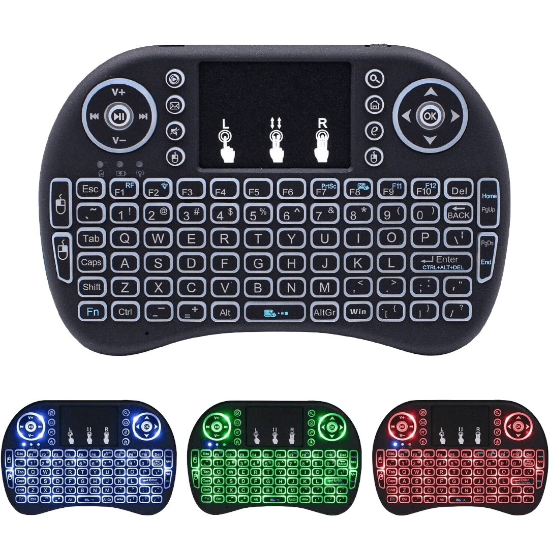 Sanoxy Remote Control Touchpad Handheld Backlit Keyboard For Multi ...