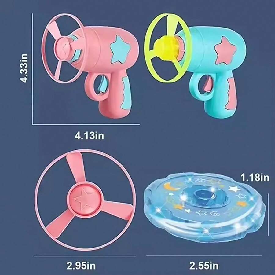 Bamboo Dragonfly Gyroscope Gun Catapult Little Child Luminous Exercise ...