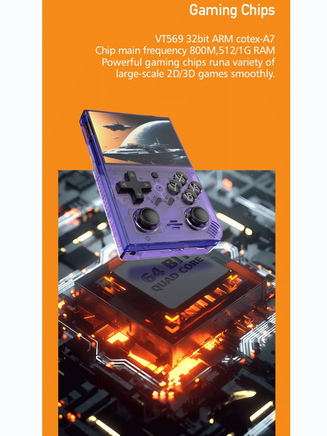 Cross-Border New R35PLUS Handheld Game Console 3.5-Inch Screen Portable Retro Arcade Nostalgia ...