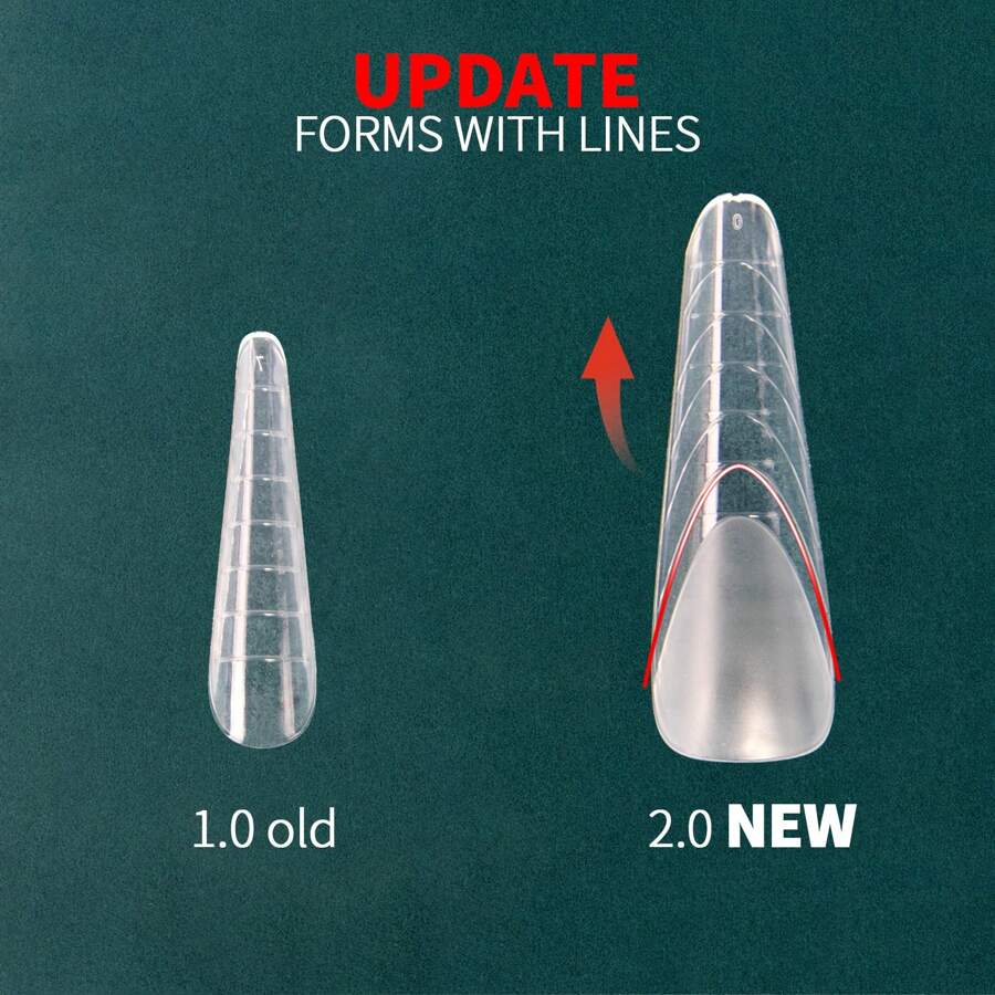 Nailpop Dual Form Nail Mould Set For Nail Gel Forming Extension Moulds ...