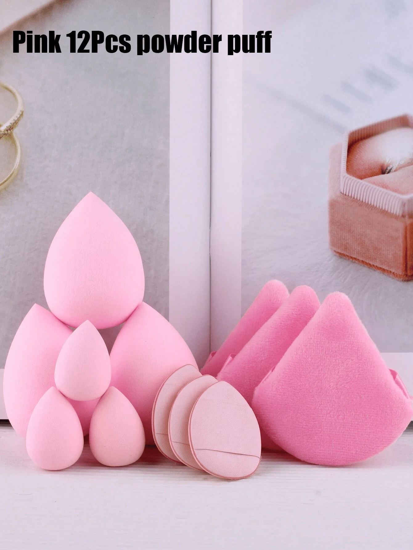12pcs All-Purpose Makeup Sponge Puff Set,Non-Latex Includes 3 Powder ...