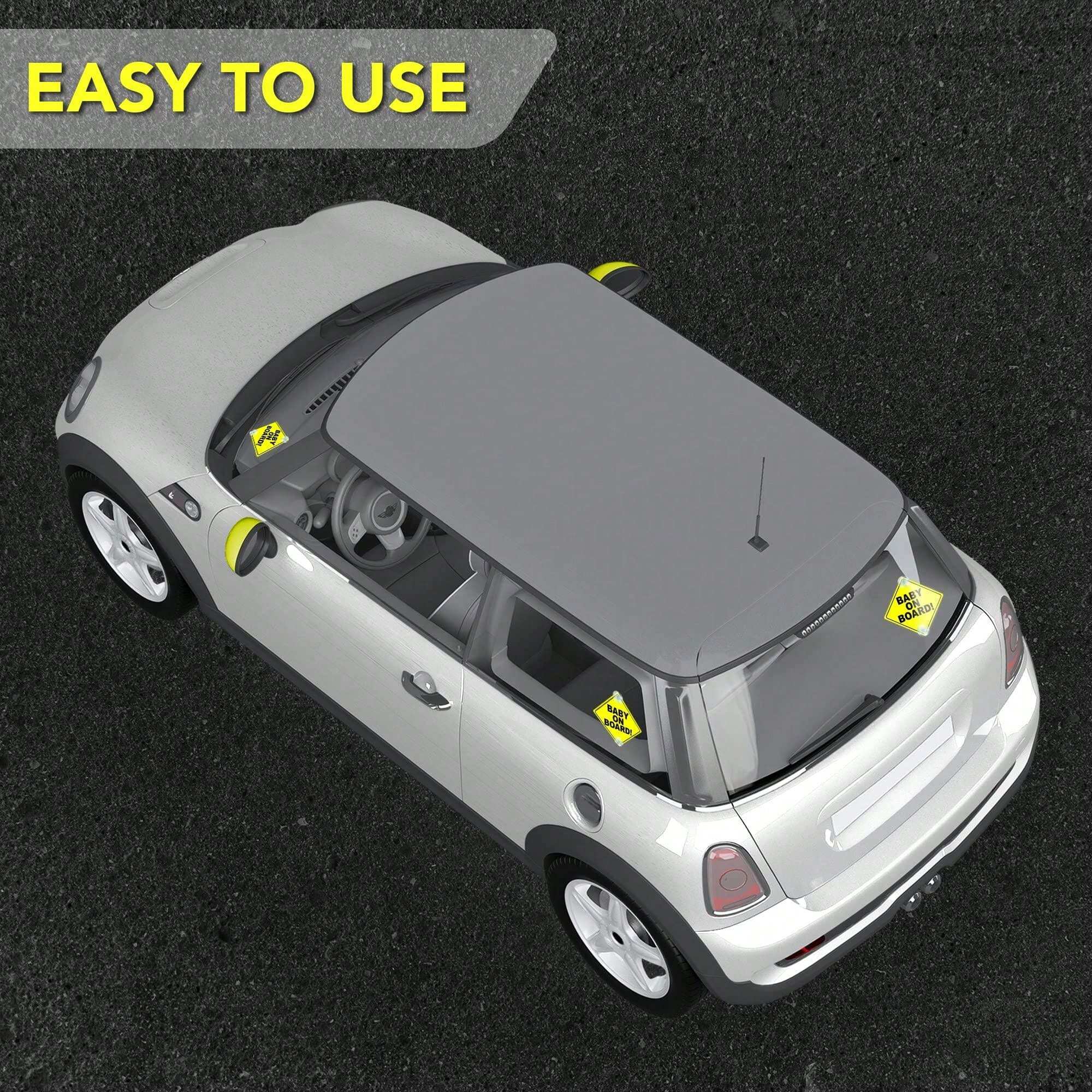 Baby On Board Signs With Suction Cups, Essential For Cars, Baby On ...