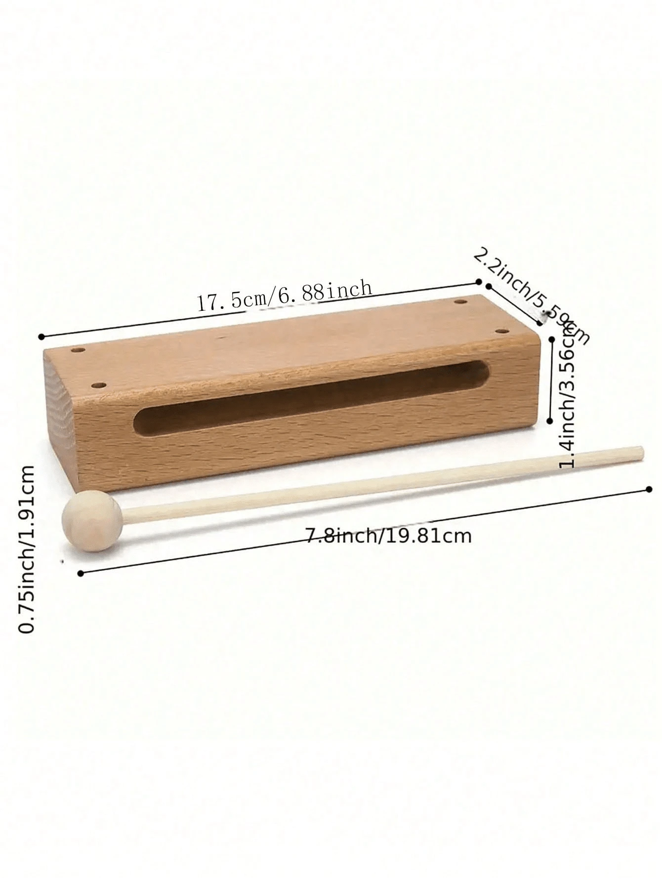 1pc Orff Percussion Mallet Stick, Musical Instrument, Hardwood Square ...