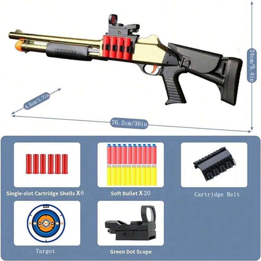 Halloween Decoration,Halloween Gifts Soft Shell Toy Shotgun With Blank ...