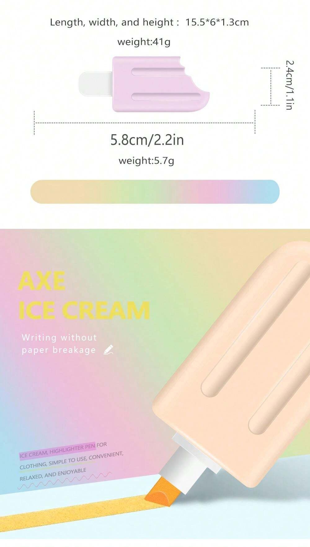 6Pcs Set Creative Cute Cartoon Highlighters School Office Stationery ...