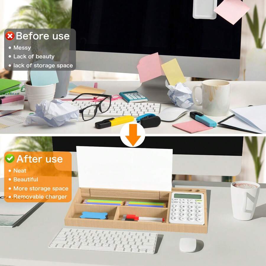 Desktop Whiteboard With Calculator, Desktop Dry Erase Whiteboard With 2 ...