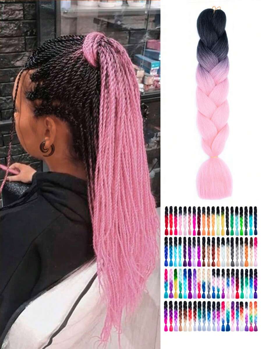 1piece Synthetic Braiding Hair Ombre Braiding Hair Packs Jumbo Braid ...