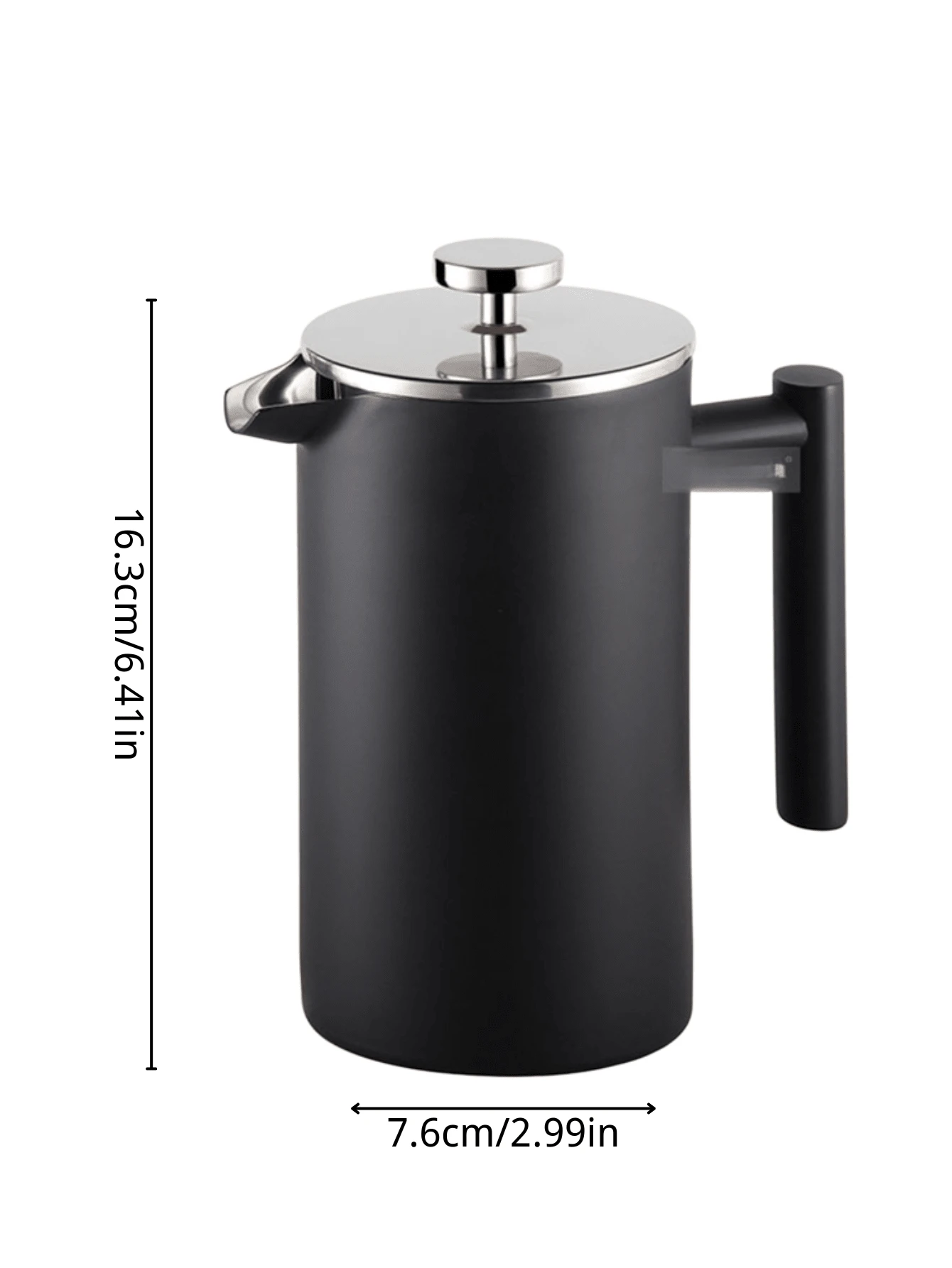 1 Piece Insulated Coffee Machine Coffee Press Stainless Steel Double ...