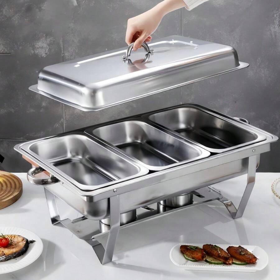 Party Gathering Insulated Food Container, Stainless Steel Chafer Thick ...