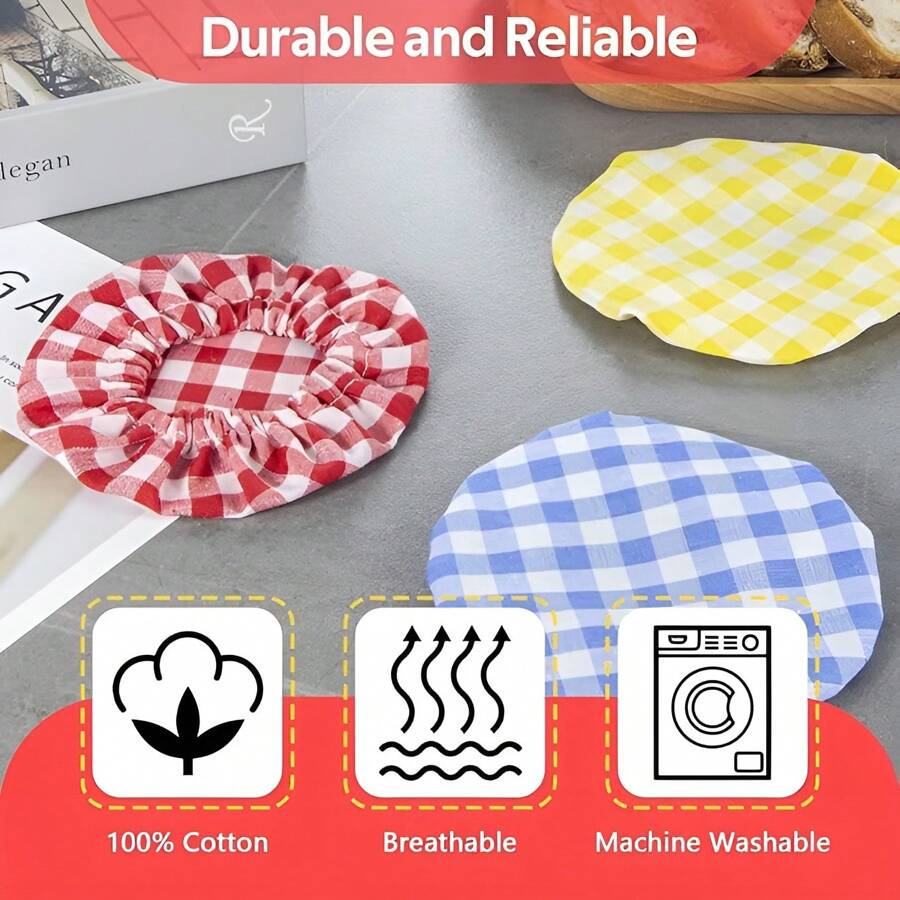 3pcs Sourdough Jar Cover, Reusable Sourdough Cloth Cover, Handmade ...