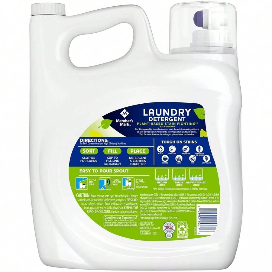 Member's Mark Members Mark Plant Based Liquid Laundry Detergent ...