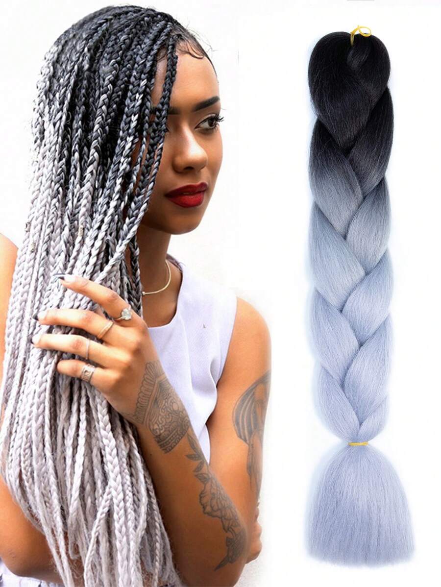 1piece Synthetic Braiding Hair Ombre Braiding Hair Packs Jumbo Braid ...