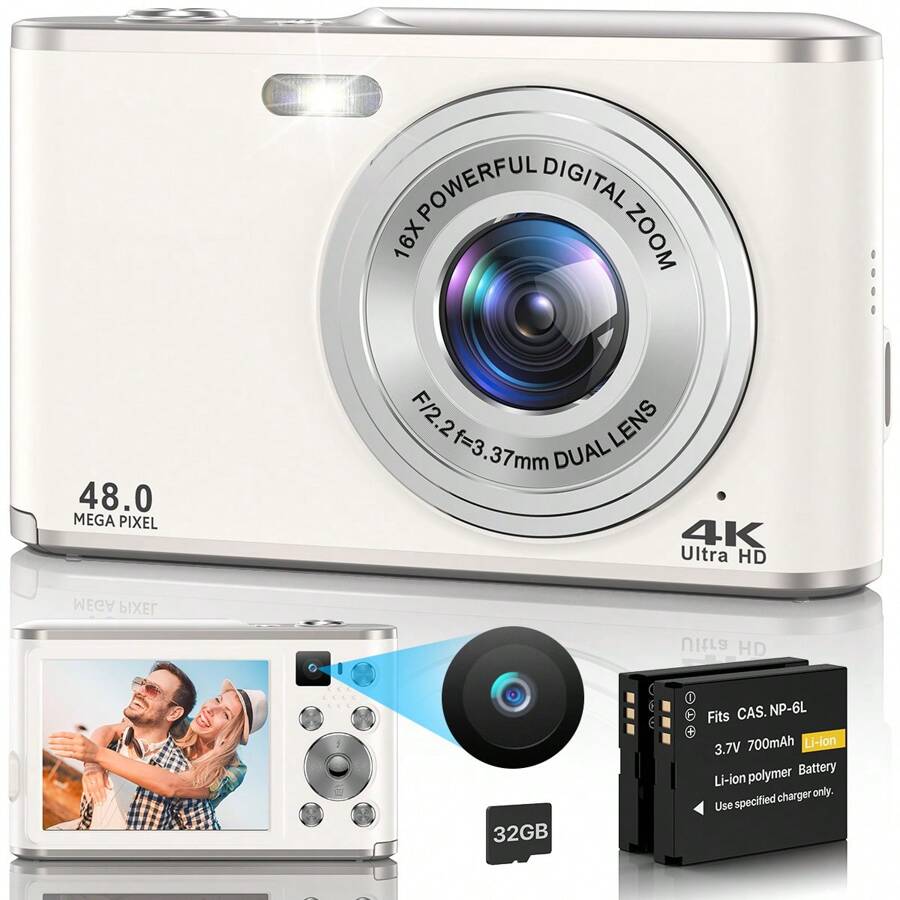 Nicamery Nouvelle caméra numérique 2025, caméra de vlogging autofocus ...