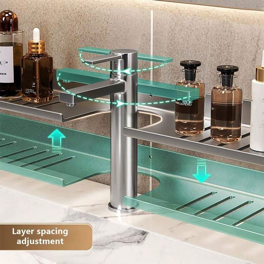 Bathroom Shelf Organizer Over The Faucet, Bathroom Storage Rack Above ...