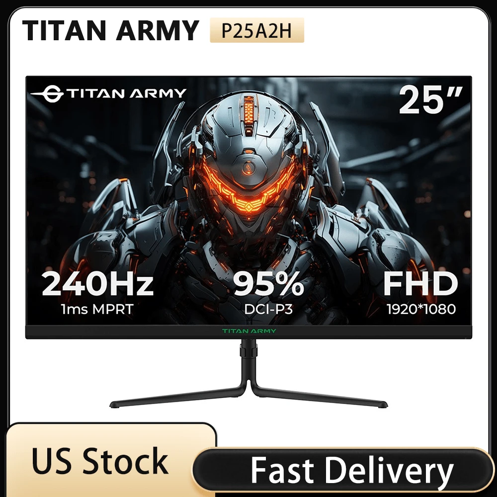 TITANARMY 240Hz Gaming Monitor, 24.5-Inch FHD Computer Monitor (1080p ...