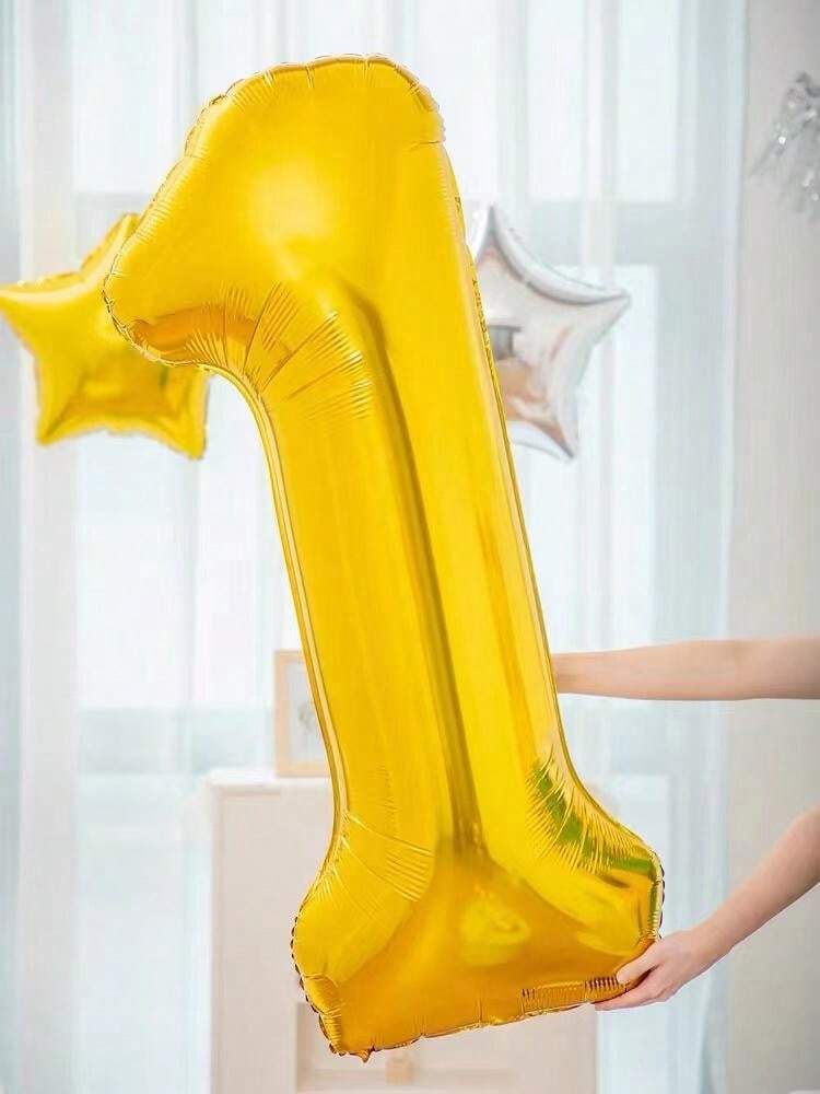 Extra Large 50 Inch Digital Balloon 0-9 Gold Large Number 1 Balloon ...