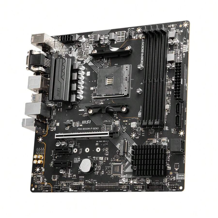 MSI PRO B550M-P GEN3 AMD Gaming Motherboard AM4 DDR4 M.2 Supports Ryzen ...