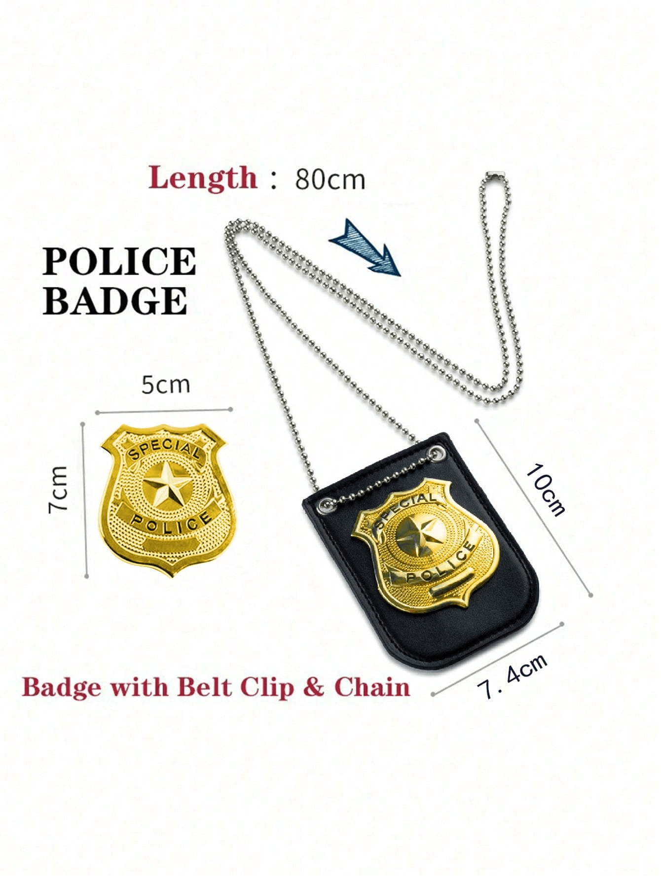 1pc Detective Role Play Prop Police Badge Prop Police Costume | SHEIN UK