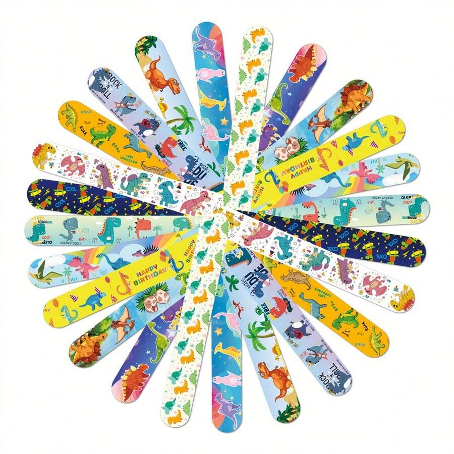 12Pcs Dinosaur Slap Bands Dinosaur Slap Bracelets Wristbands, Dinosaur ...