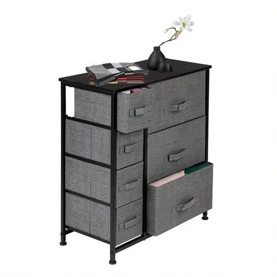 Modern Simple Fabric Iron Frame Storage Cabinet Multifunctional Drawer ...