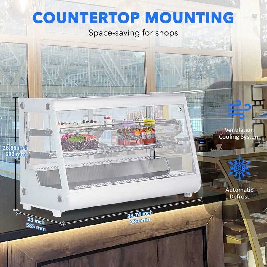 Commercial Countertop Refrigerated Display Case,Built-In LED Lighting ...